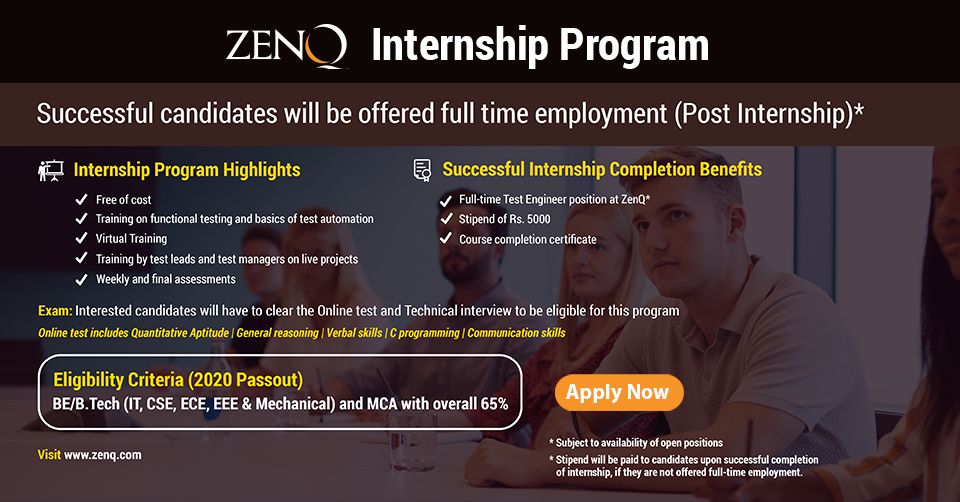 ZenQ is offering an Internship Program » Narendra Jobs Recruitment ...